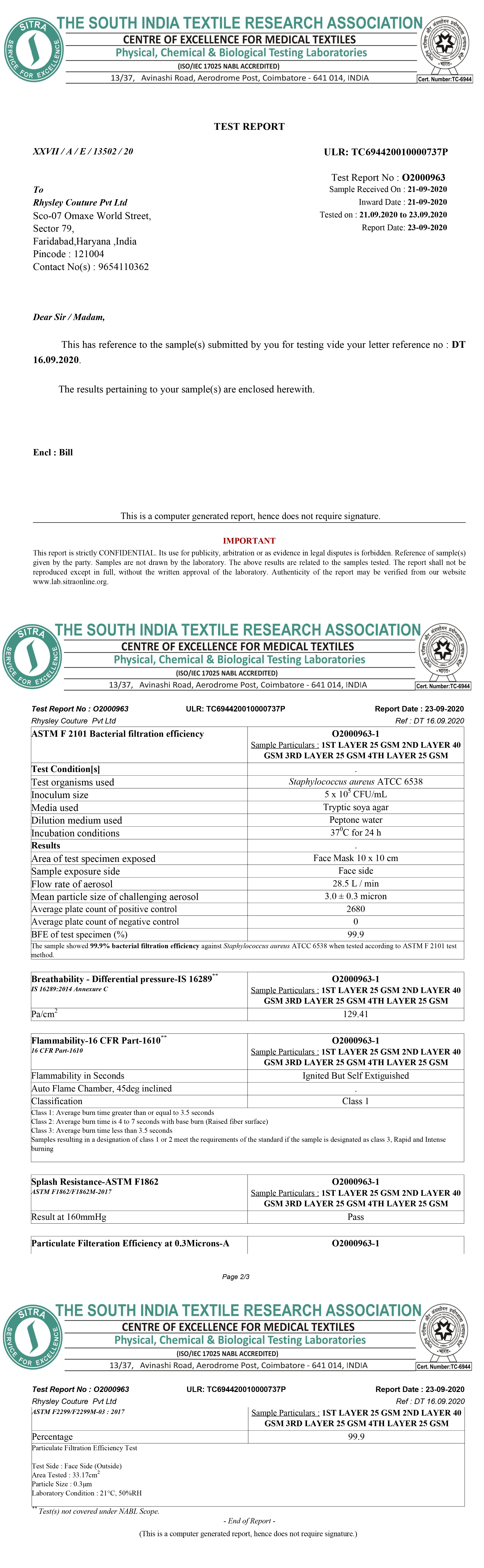 FDA, Sitra, CE, ISO approved Top Notch Face Mask Manufacturer in India- Rhysley